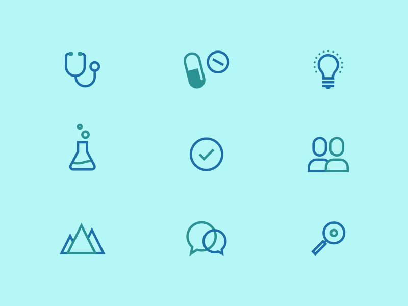 Digital Health Icons by Max Pirsky for KICKFLIP on Dribbble