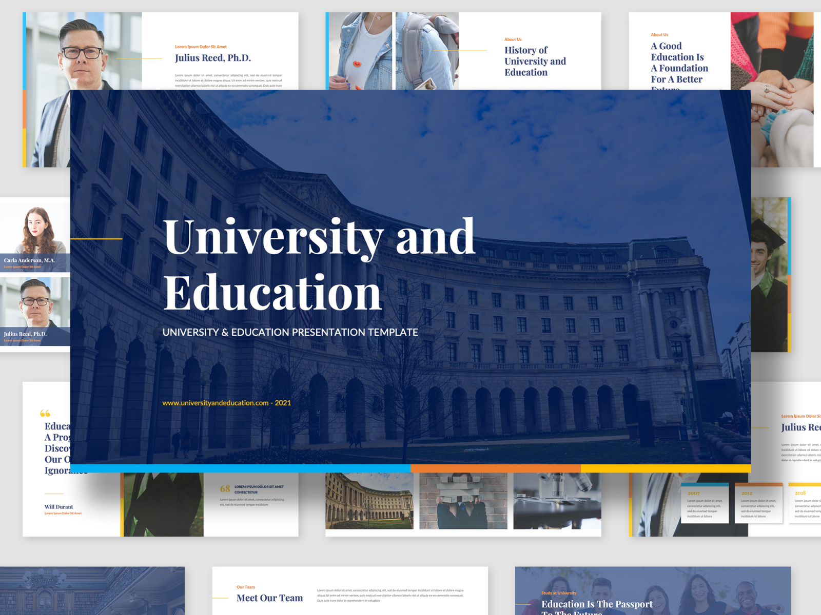 University and Education Presentation Template by Fluff Studio on Dribbble