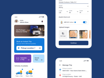 Shahn- Truck Booking App by Mindster on Dribbble
