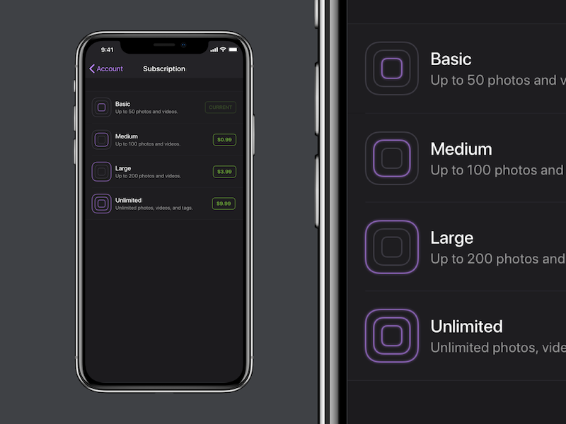 Subscription Tier Icons by John Wickham on Dribbble