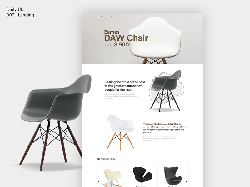 Daily UI - Landing by David Jurin on Dribbble