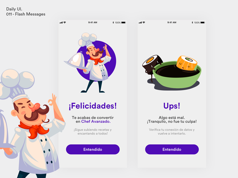 Daily UI - Flash Messages by David Jurin on Dribbble
