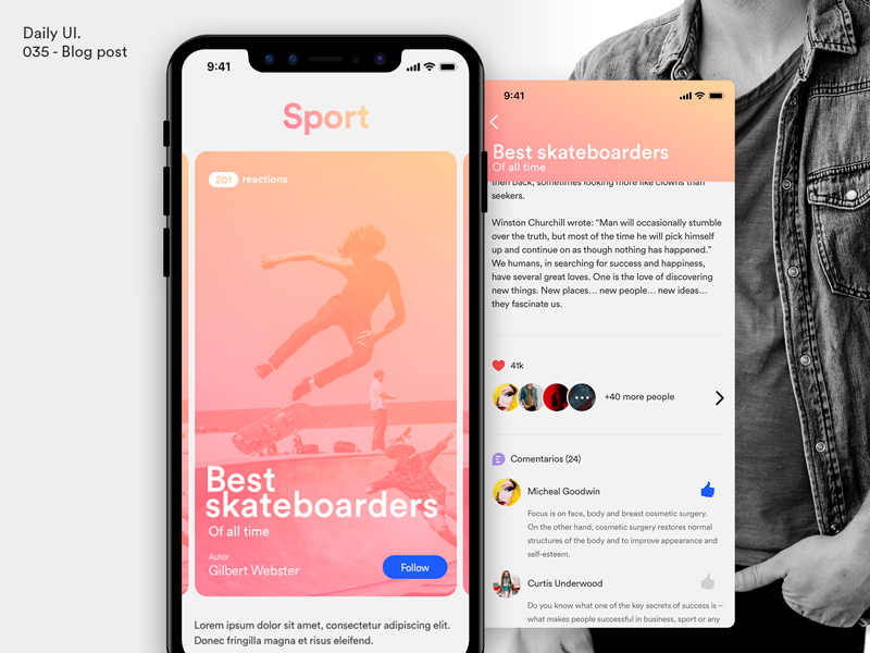 Daily UI - Blog post by David Jurin on Dribbble