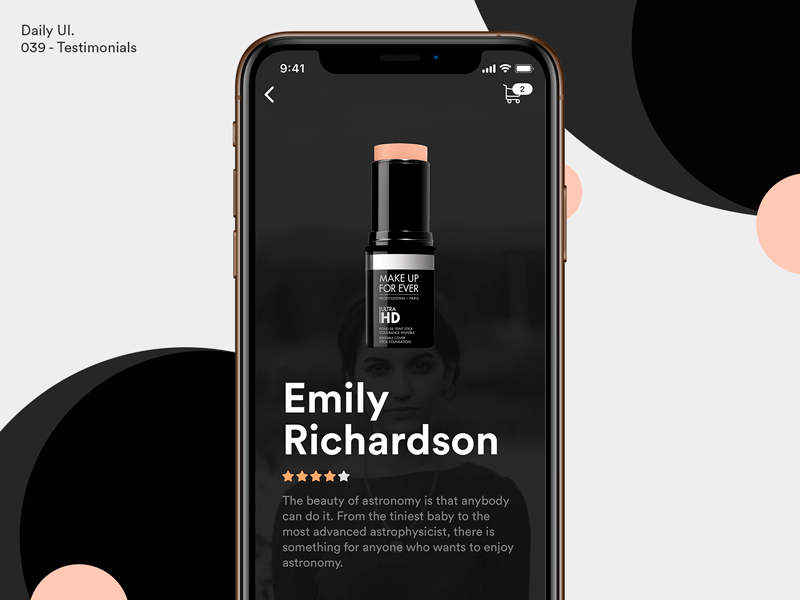 Daily UI - Testimonial by David Jurin on Dribbble