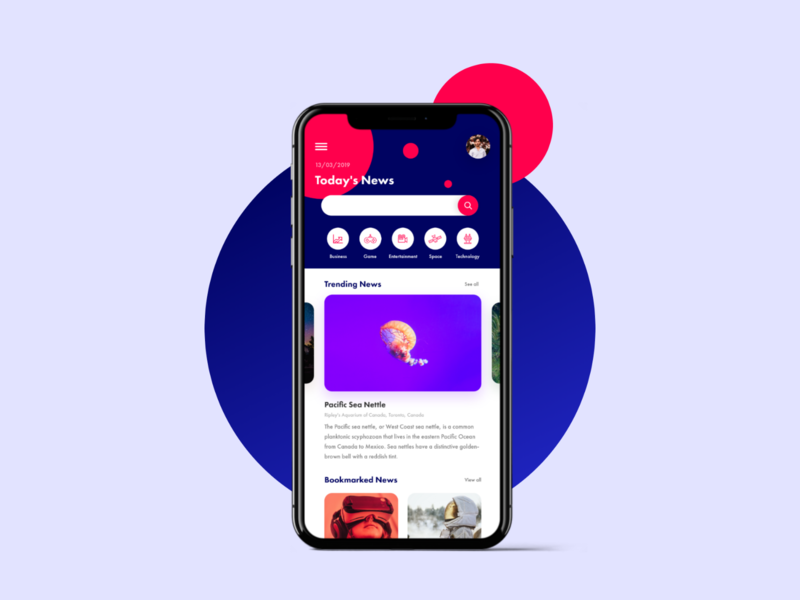 News App UI by Sumit Chandorkar on Dribbble
