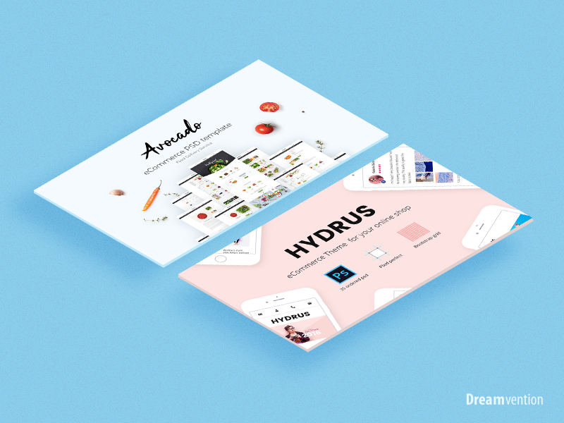 Two Templates by Dreamvention on Dribbble