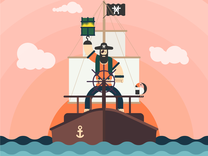 Captain Blue by afshin tayebi on Dribbble