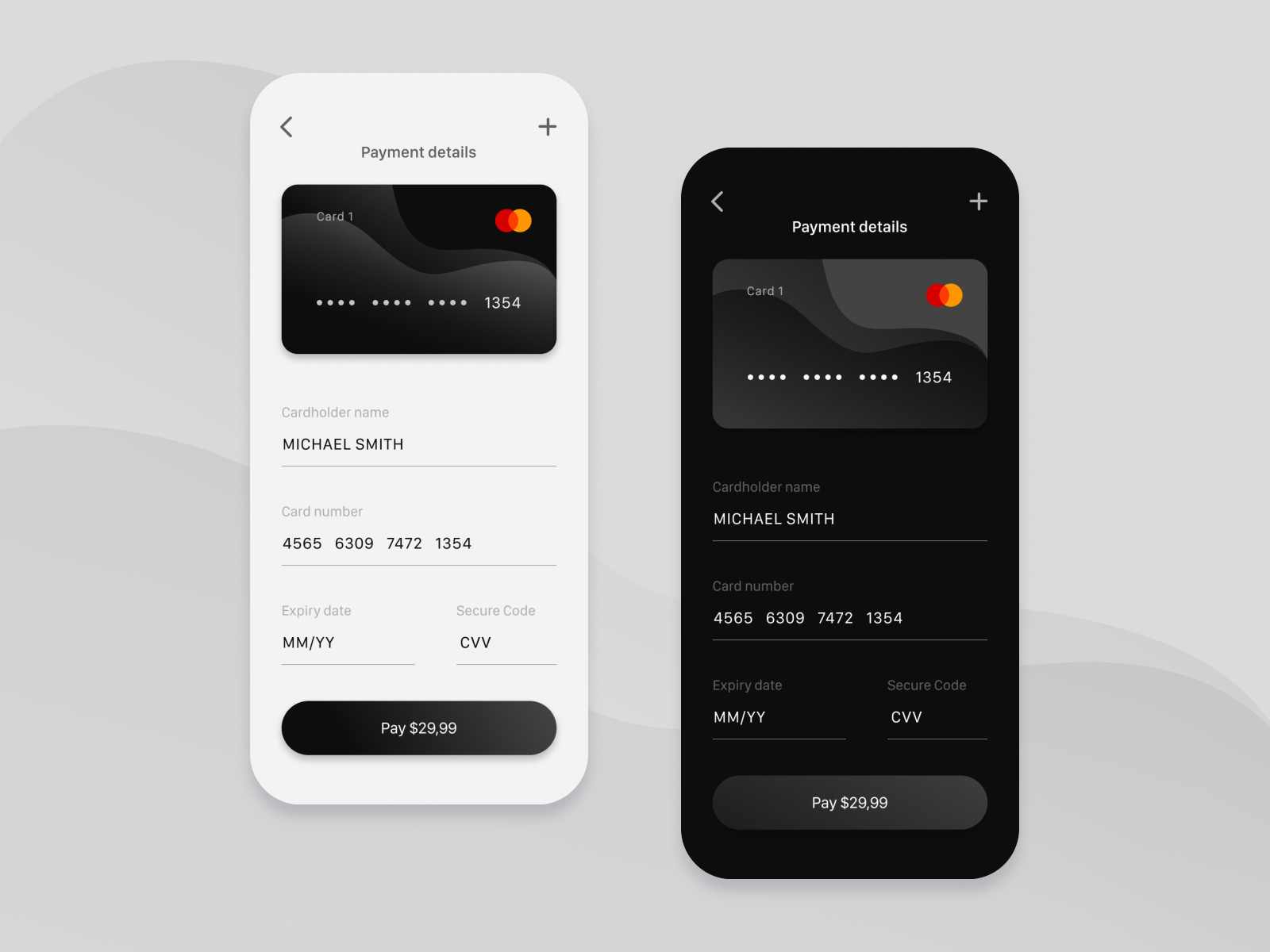 002 Daily UI – Credit Card Checkout by Litvinova Ecaterina on Dribbble