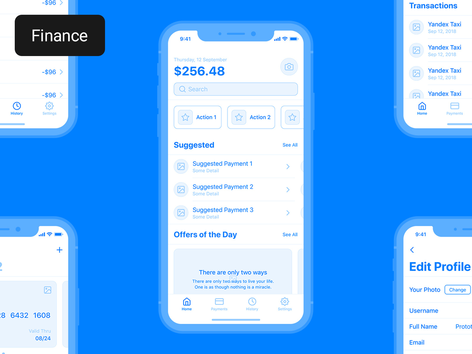 Finance iOS Wireframe Kit by Kirill Vovk on Dribbble