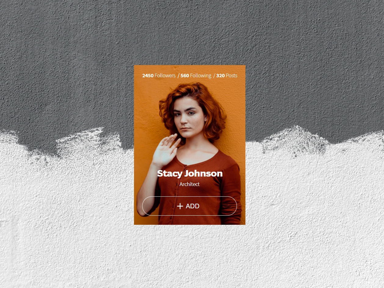 User Profile Card by Marina on Dribbble