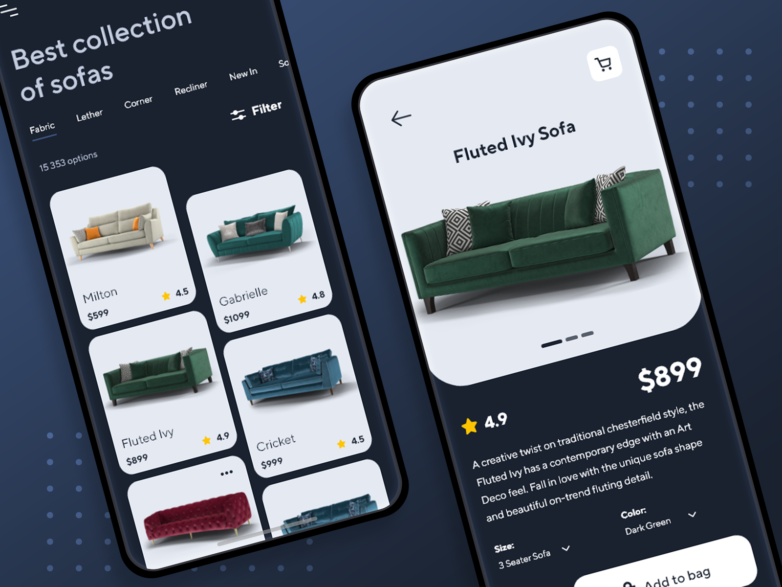 Sofanest - Sofas & Couches App Concept by Nicu Zaporojan on Dribbble