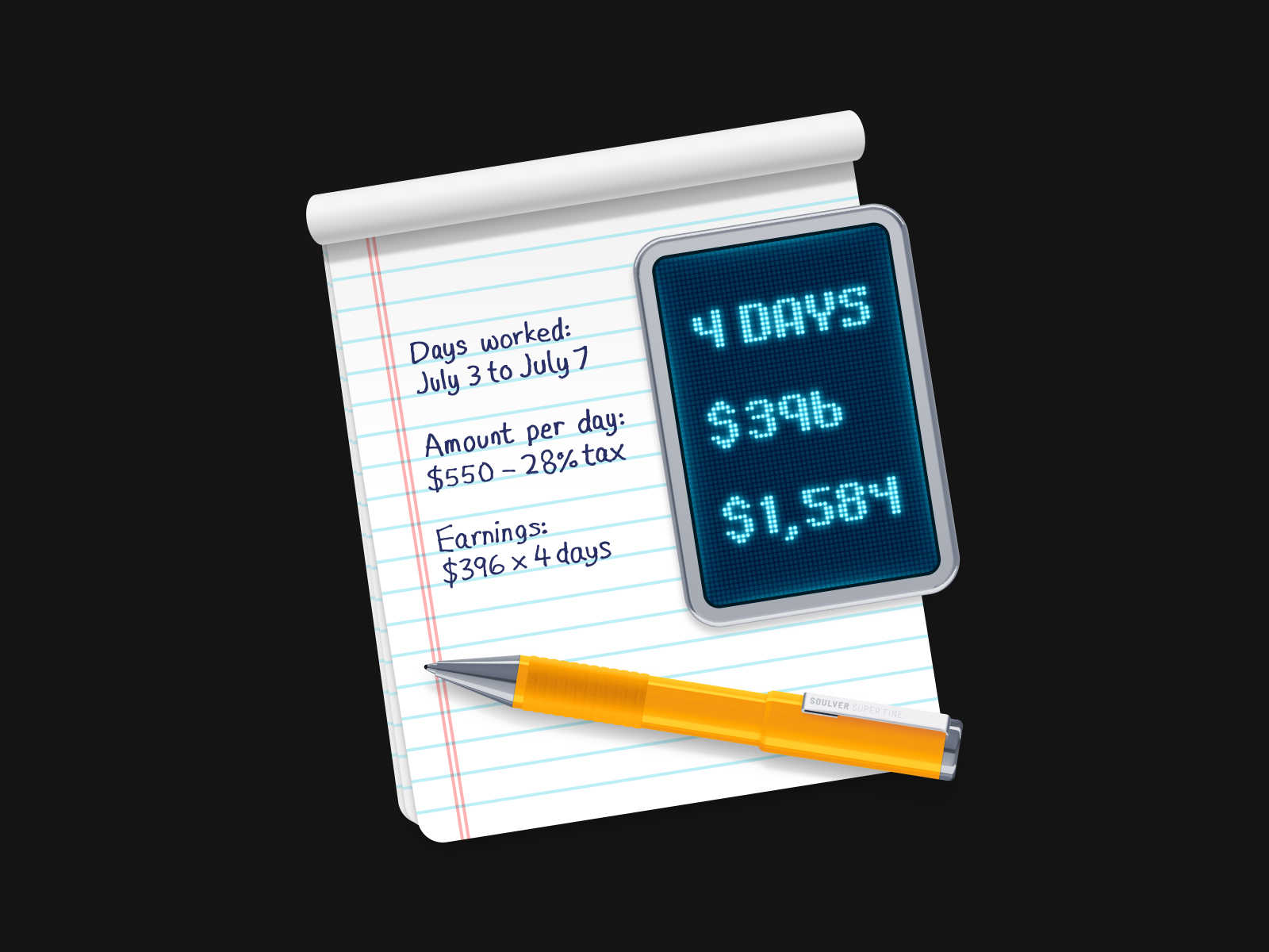 Soulver 3 app icon by Marc Edwards Bjango on Dribbble