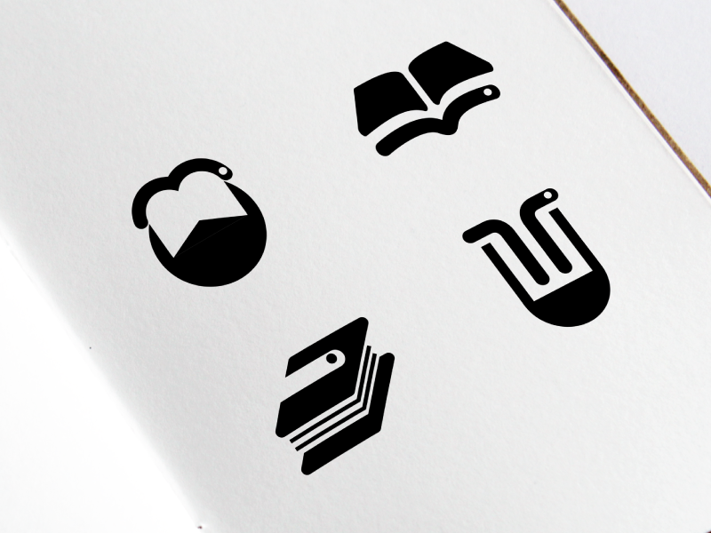 Bookworm Logo Design Ideas by Newton Llorente on Dribbble