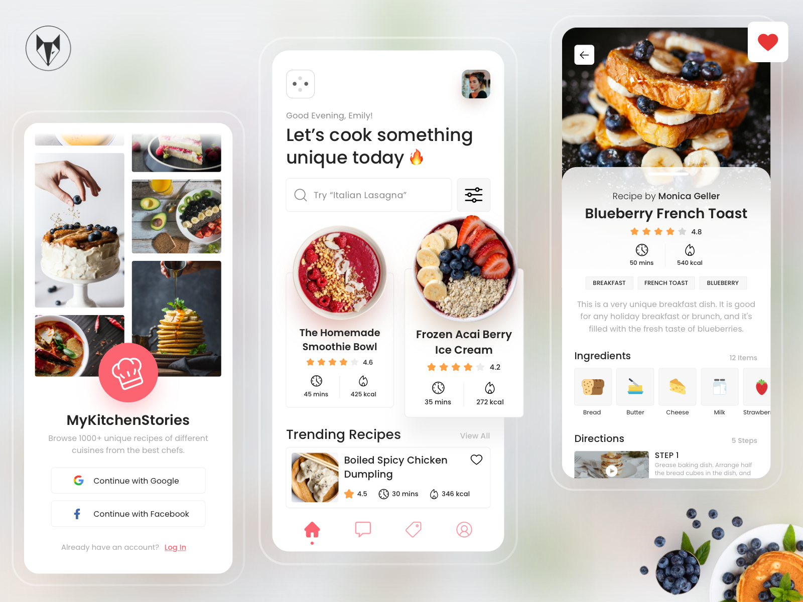 Recipe App Design by Aditya Singh for Nickelfox - UI/UX Design on Dribbble