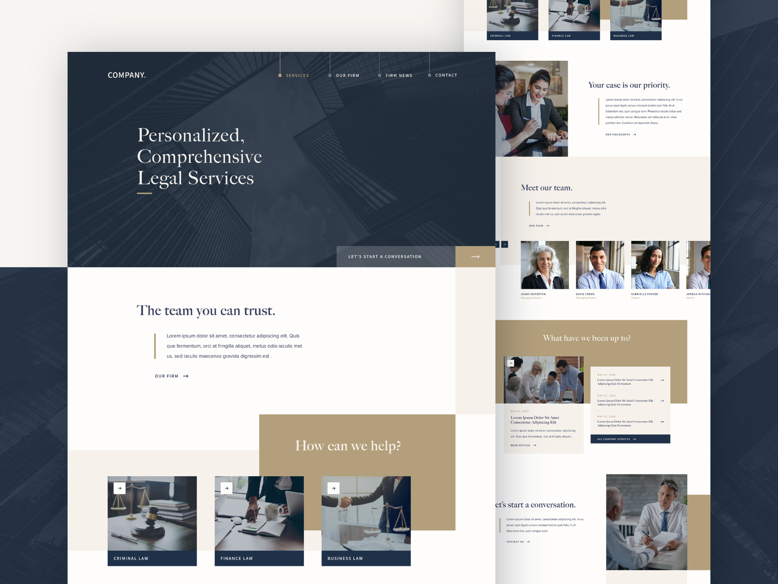 Lawyer & Attorney Web Design Concept by Alyssa Wychers for Double Up ...