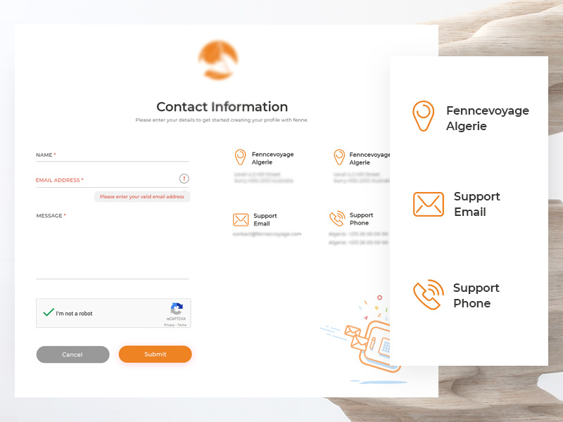 Contact Information UI Design by Azam Rafiq on Dribbble