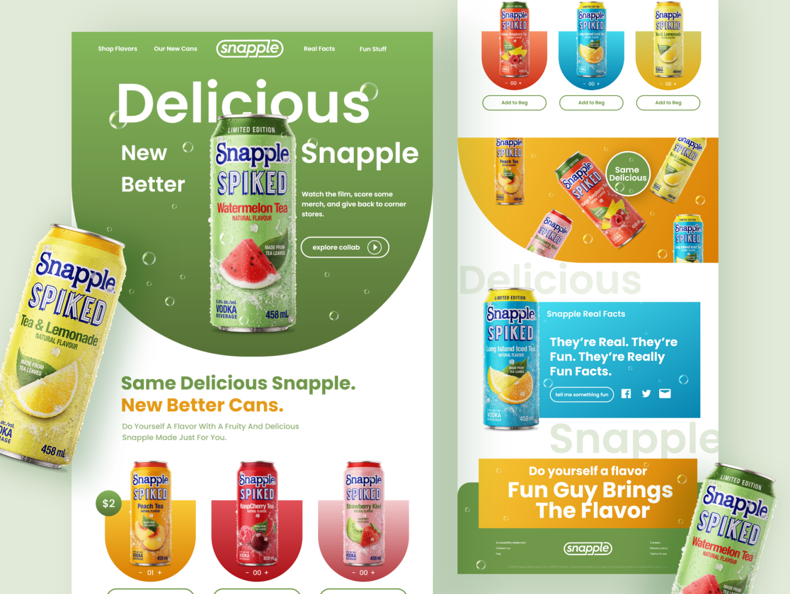 Snapple landing page redesign by Sourav Aich on Dribbble