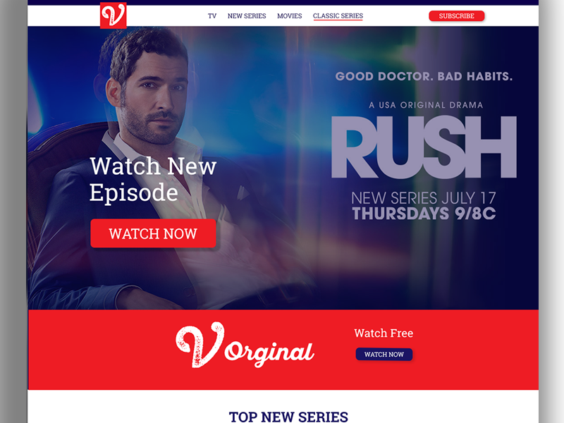Online Tv website by Sourav Aich on Dribbble