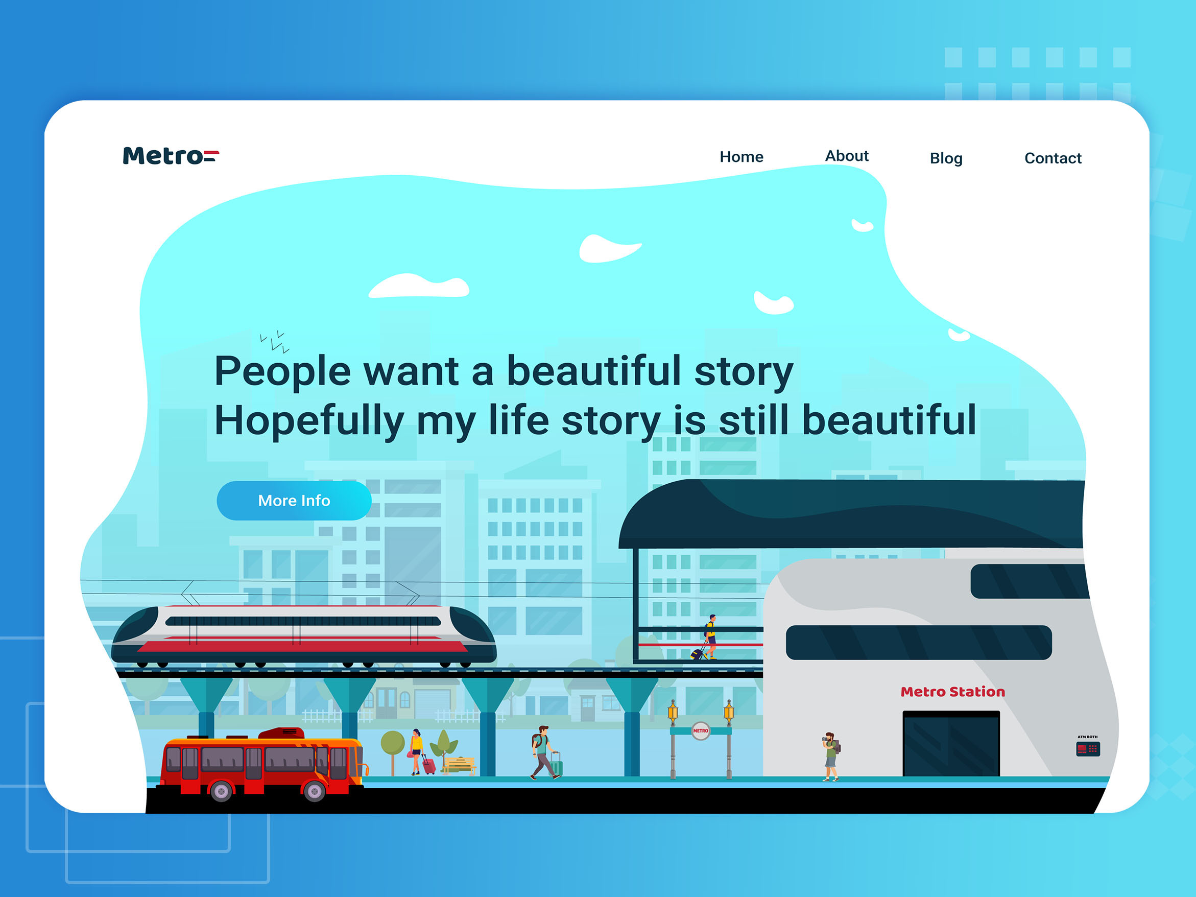 Metro Web UI illustration by Sourav Aich on Dribbble