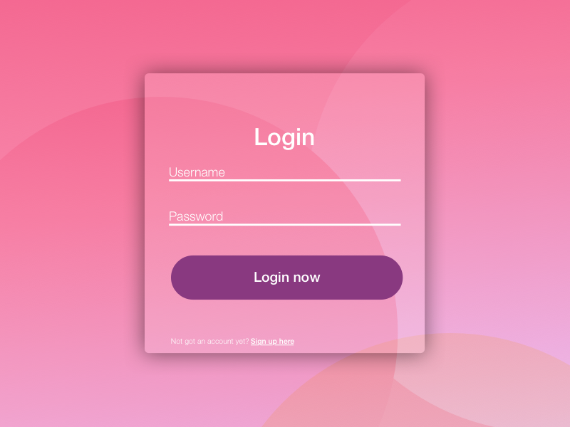 Login Form by Eli Nathan on Dribbble
