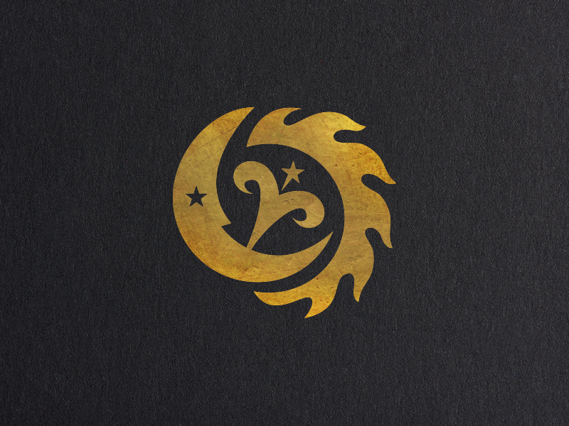 Moon Fire Logo by James Strange on Dribbble