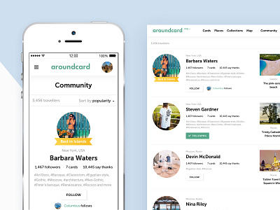 Community screens by mankina on Dribbble