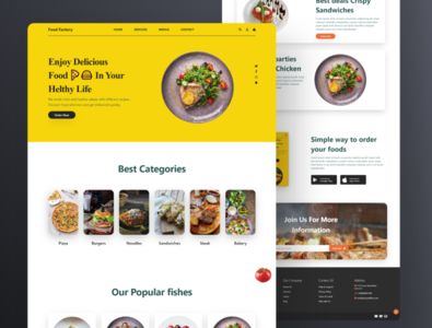 Food Factory - Restaurant Website by Nsraldyn Aysa on Dribbble