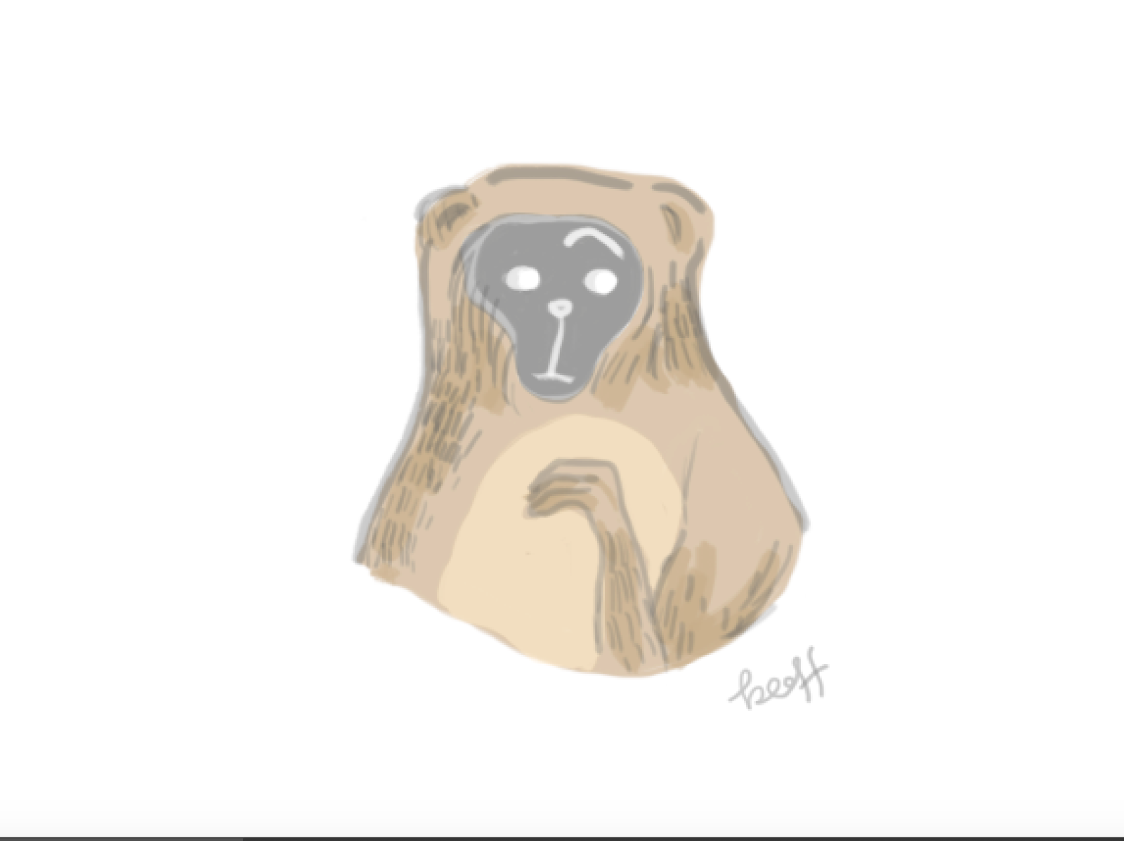 Random Illustration - Unhappy Monkey by Stacey Shih on Dribbble