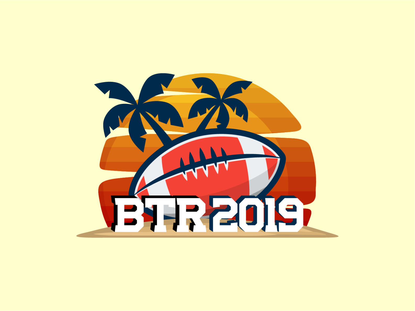 BTR 2019 - Beach Rugby Battle Official Logo by Hisham Hussain on Dribbble
