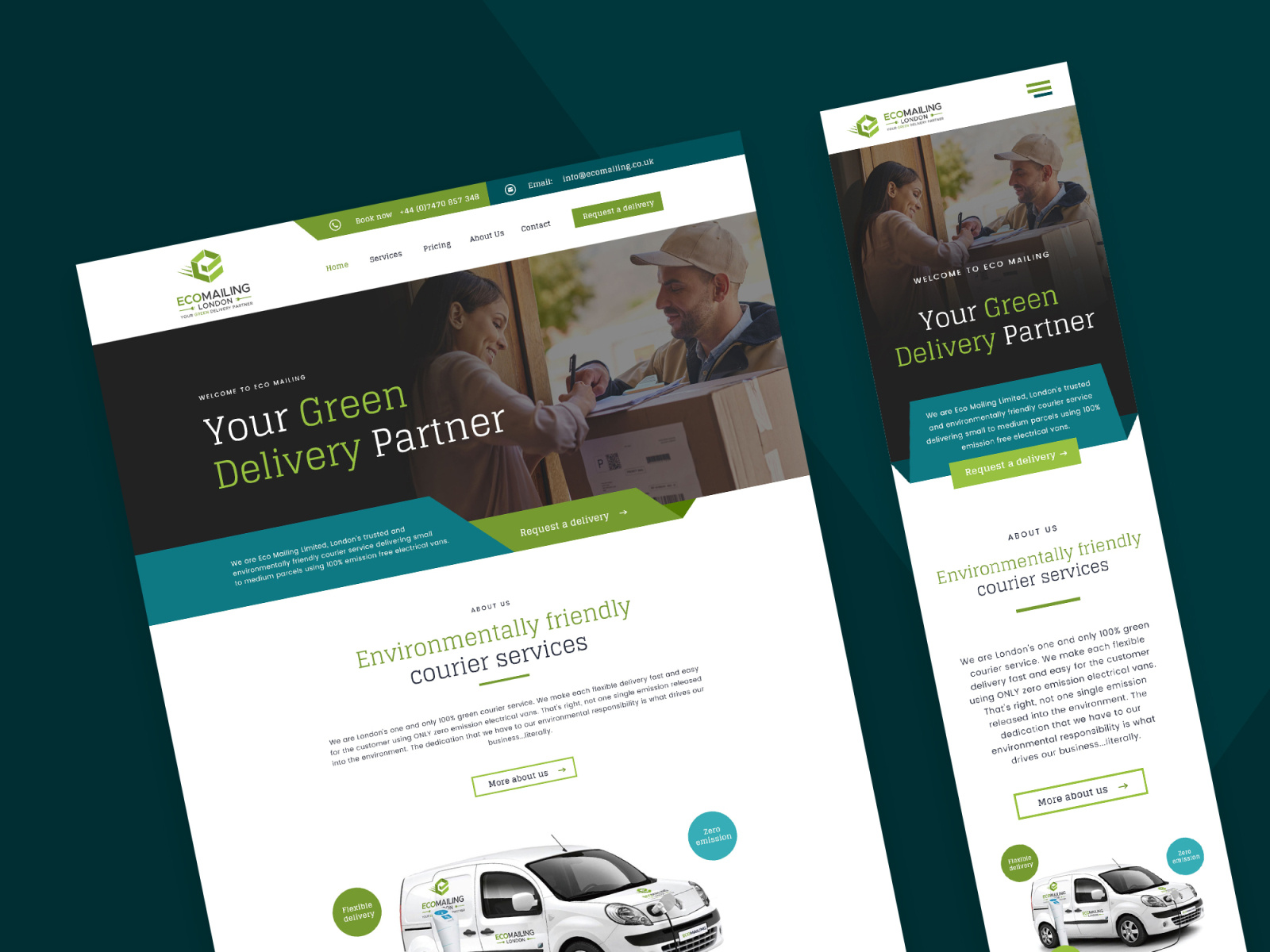 Web design for courier company by Kama Dwipayana on Dribbble