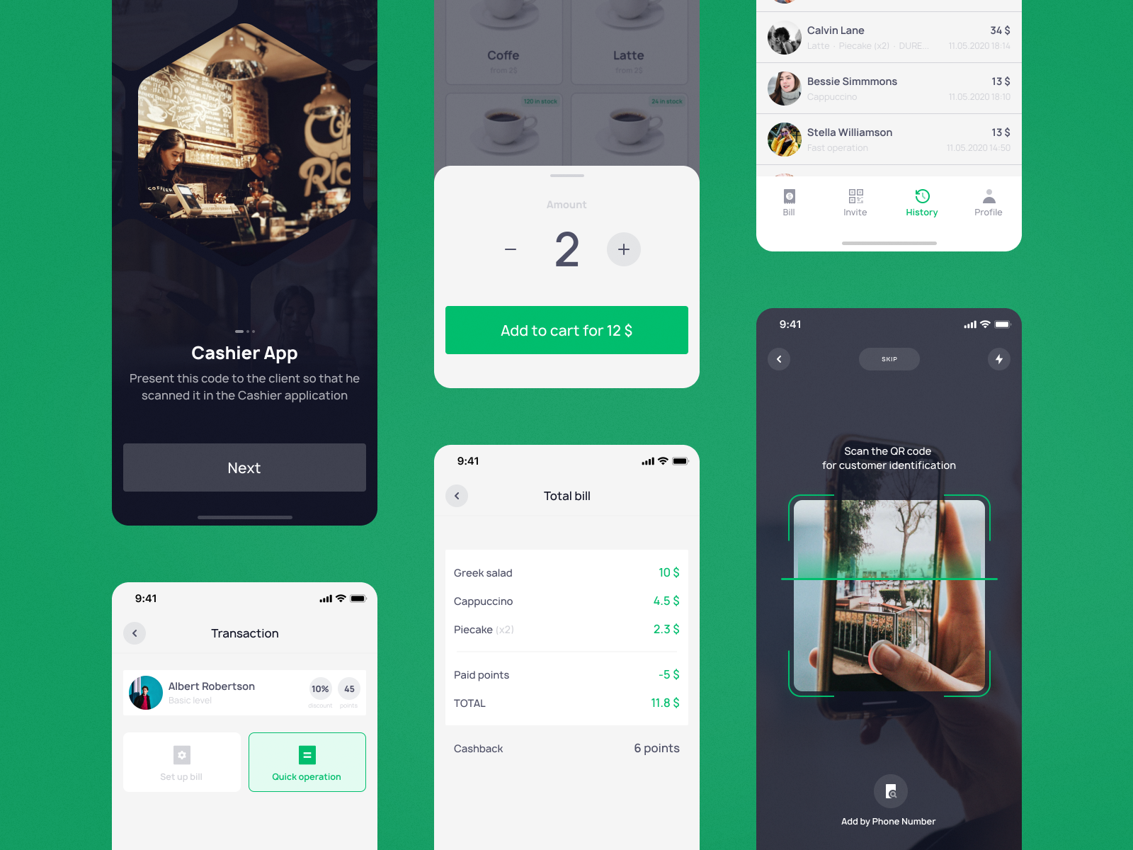 Cashier app by Tom Svorobovich on Dribbble