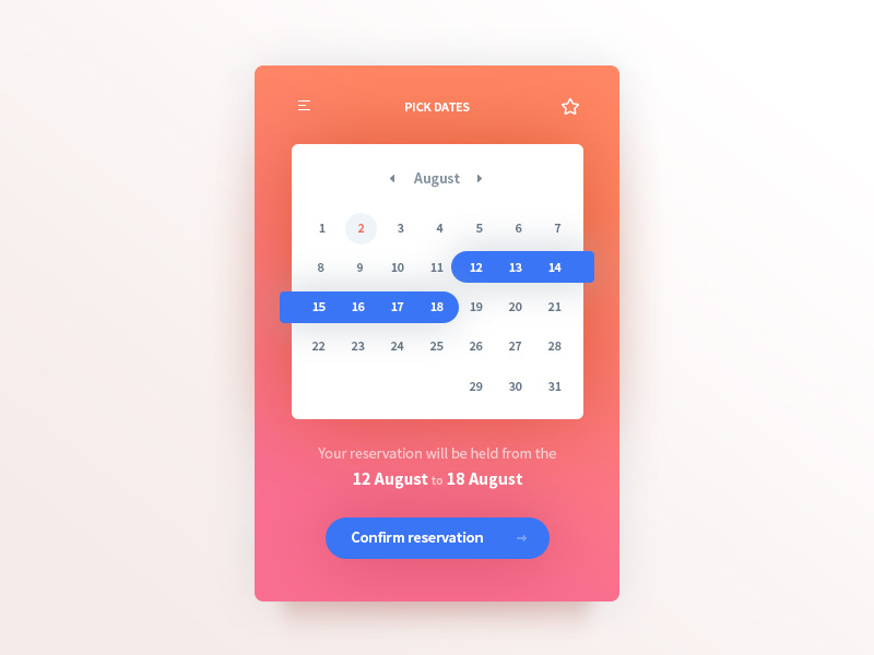 080 DailyUI — Date Picker by Adrien Gervaix on Dribbble