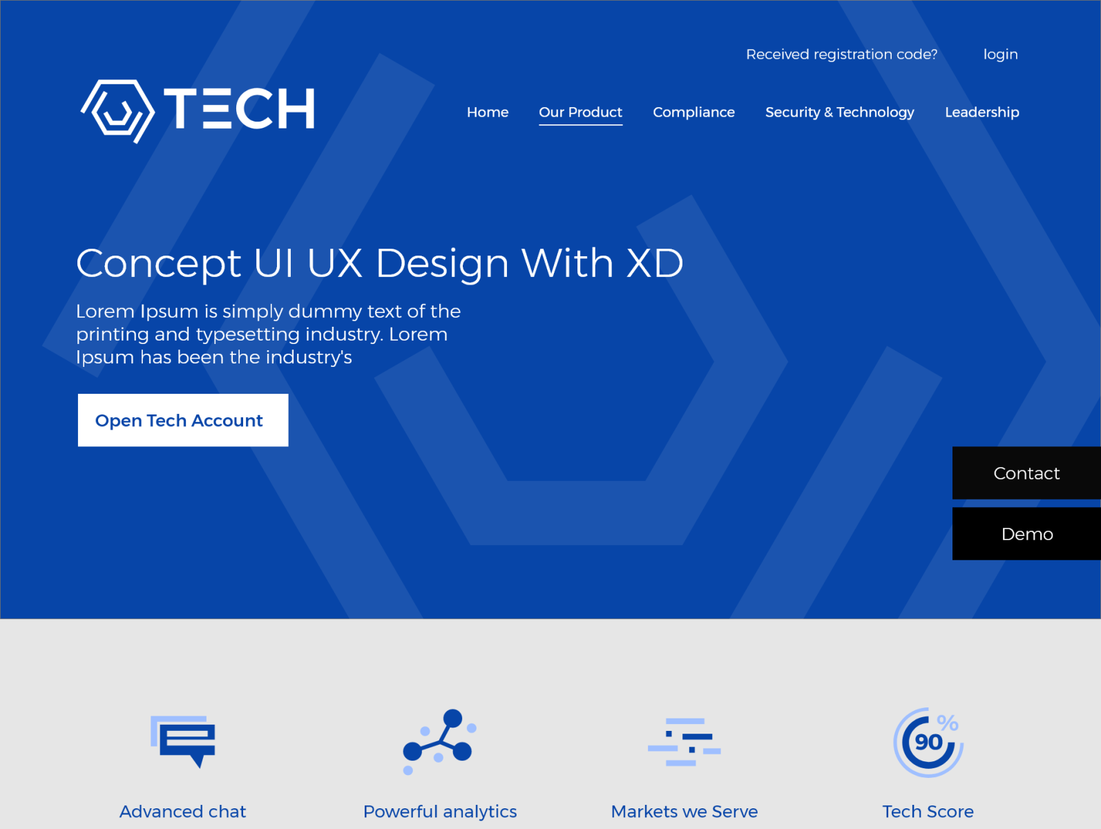 Tech web layout by Moshiur Rahman on Dribbble
