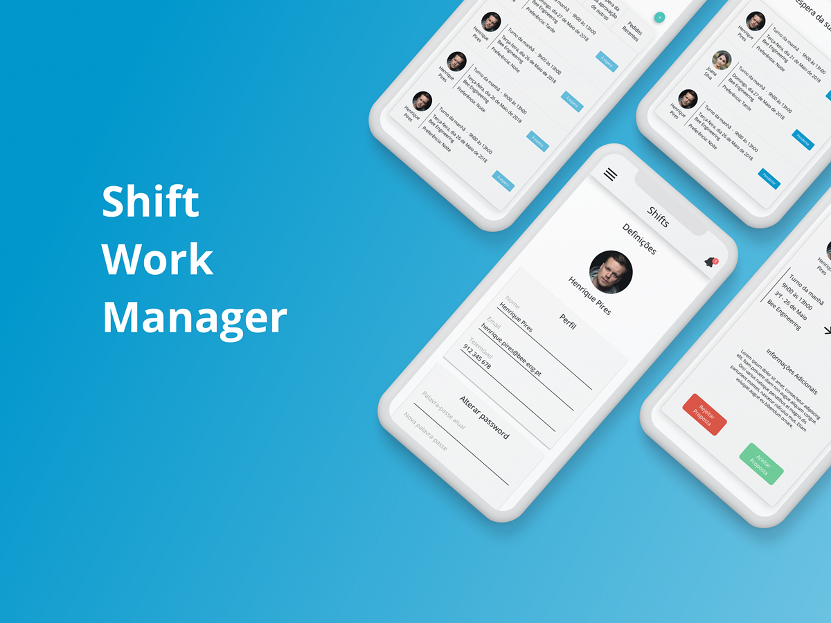 Shift Work Manager by Henrique Pires on Dribbble