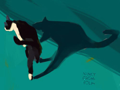 cat shadow by Nancy Grönholm on Dribbble