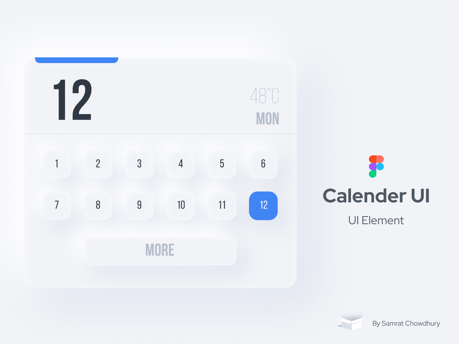 Calender Clean & Smooth UI Element by Samrat Chowdhury 🚀 on Dribbble