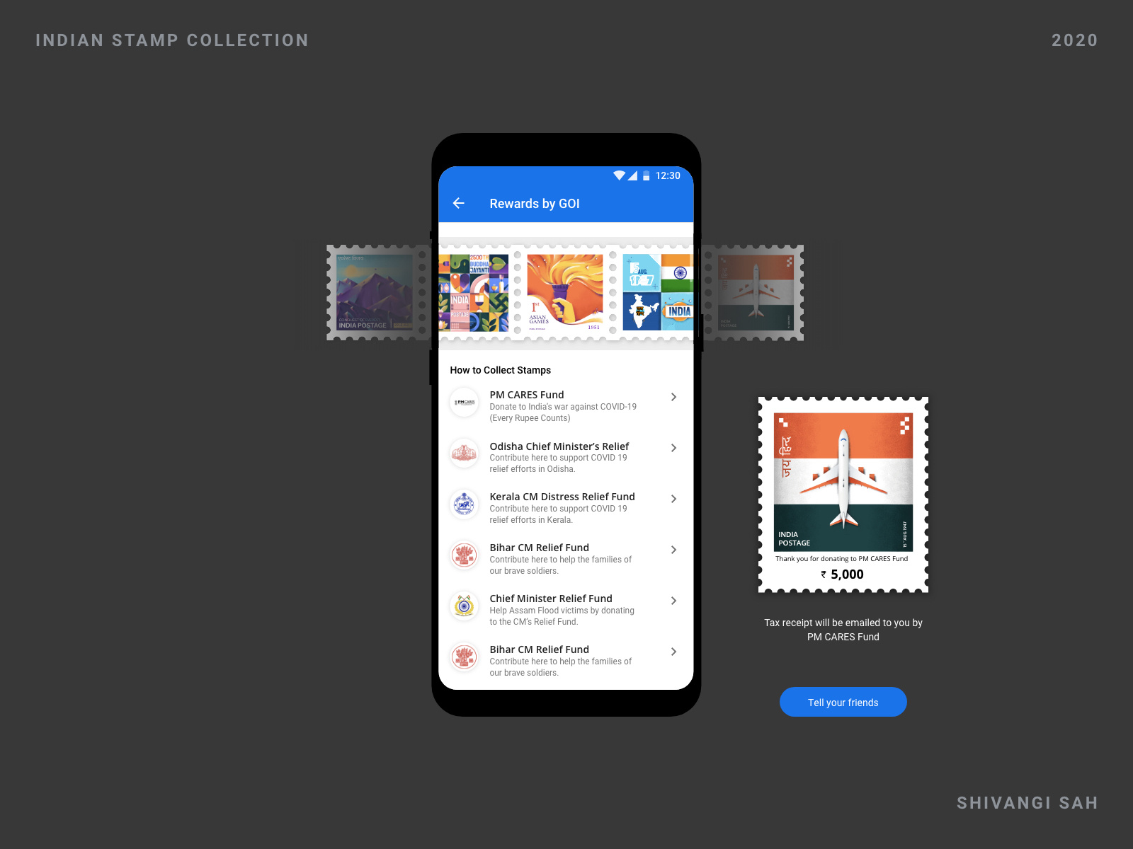 Stamp Collection UI by Shivangi Sah on Dribbble