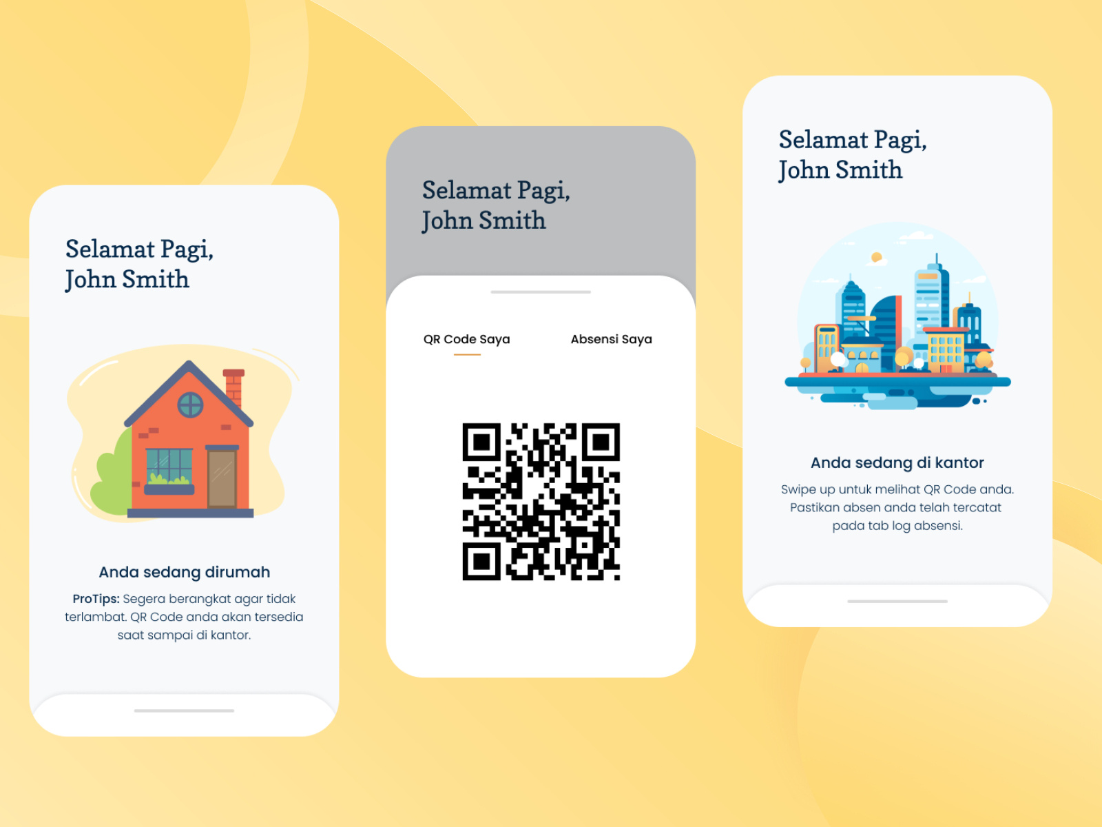Abseen - QR Code Absent Mobile App by Fahrizain on Dribbble