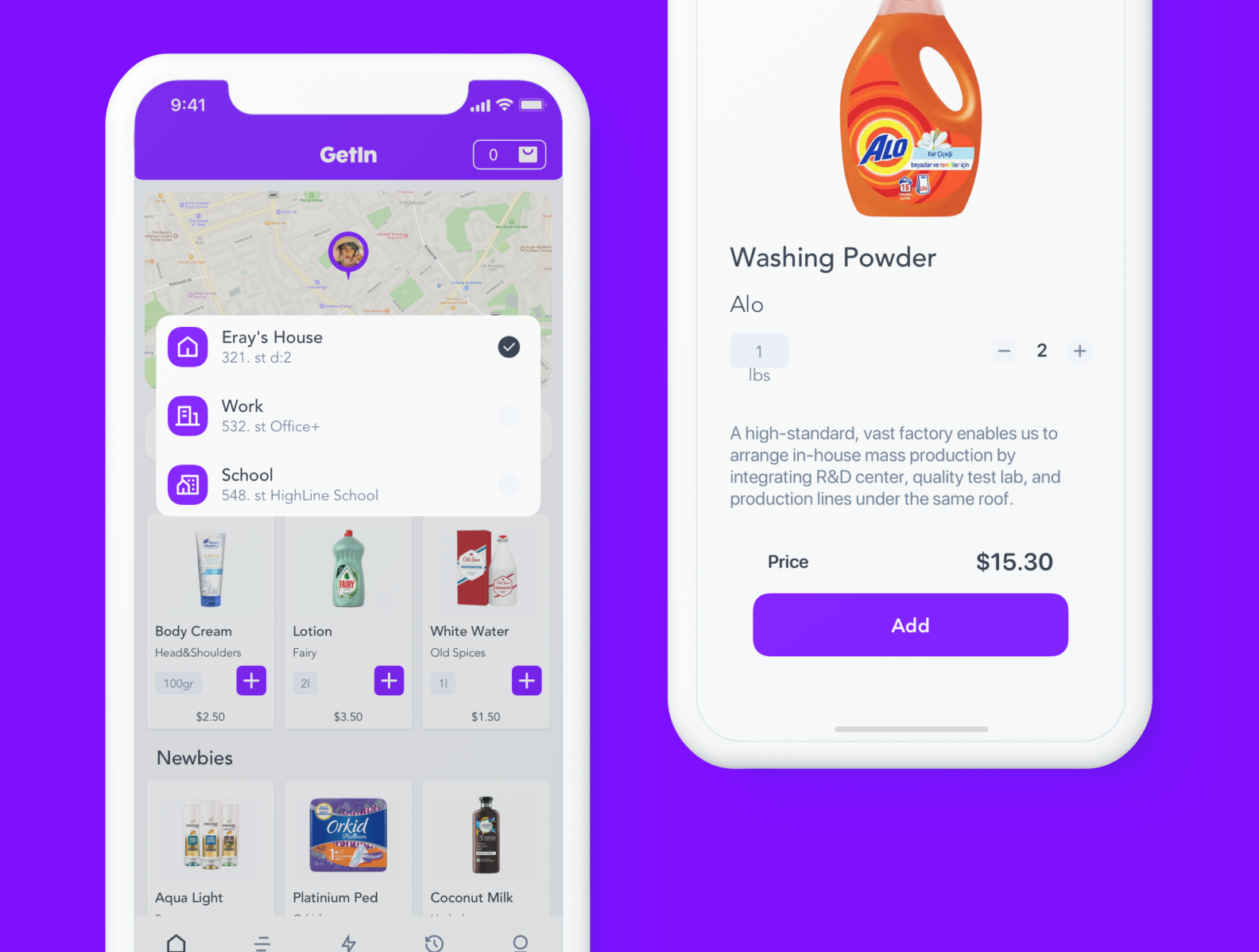 Food Delivery & SuperMarket App UI Kit by Eray Yavuz on Dribbble