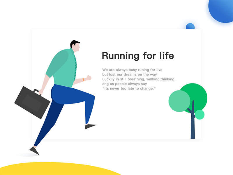 Running for life by Deep blue on Dribbble