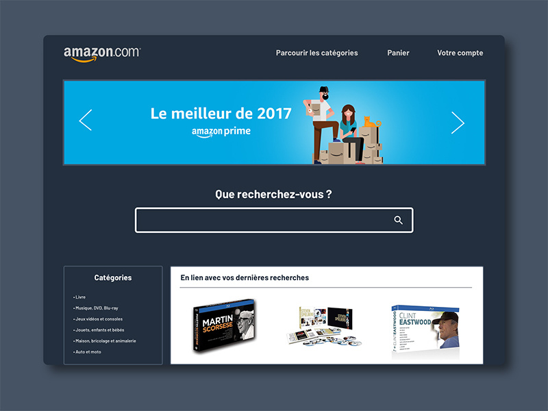 Amazon redesign concept by François Savard on Dribbble