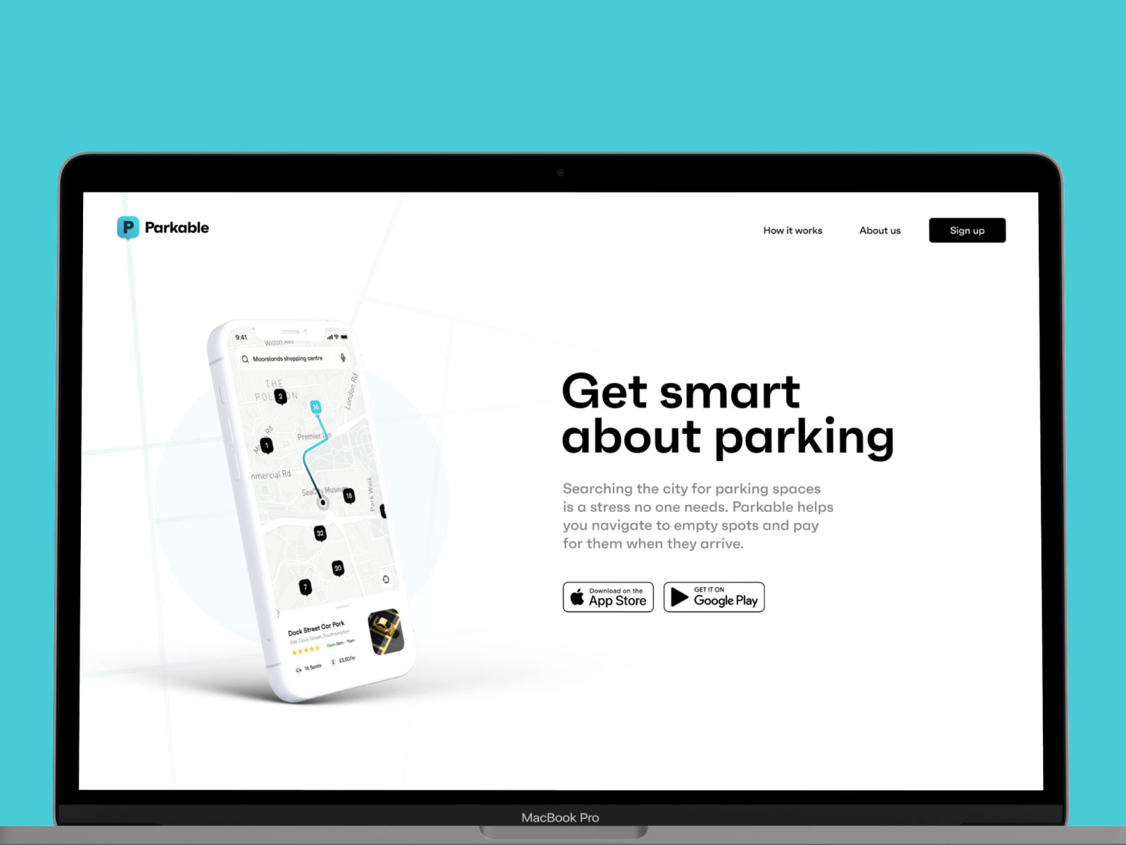 Parkable Landing Page by David Santana Riley on Dribbble