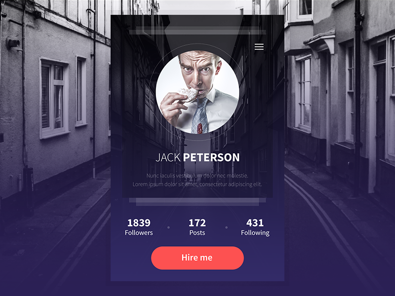 Dark City Profile by Dovydas Vystartas on Dribbble