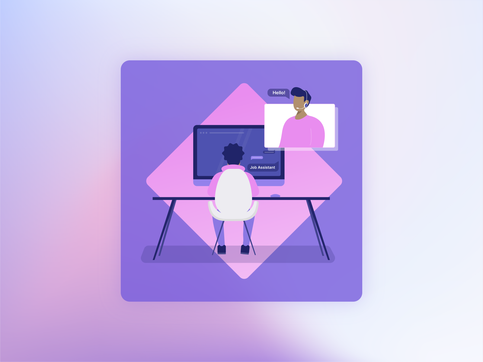 Help Desk, illustration by Gopu on Dribbble