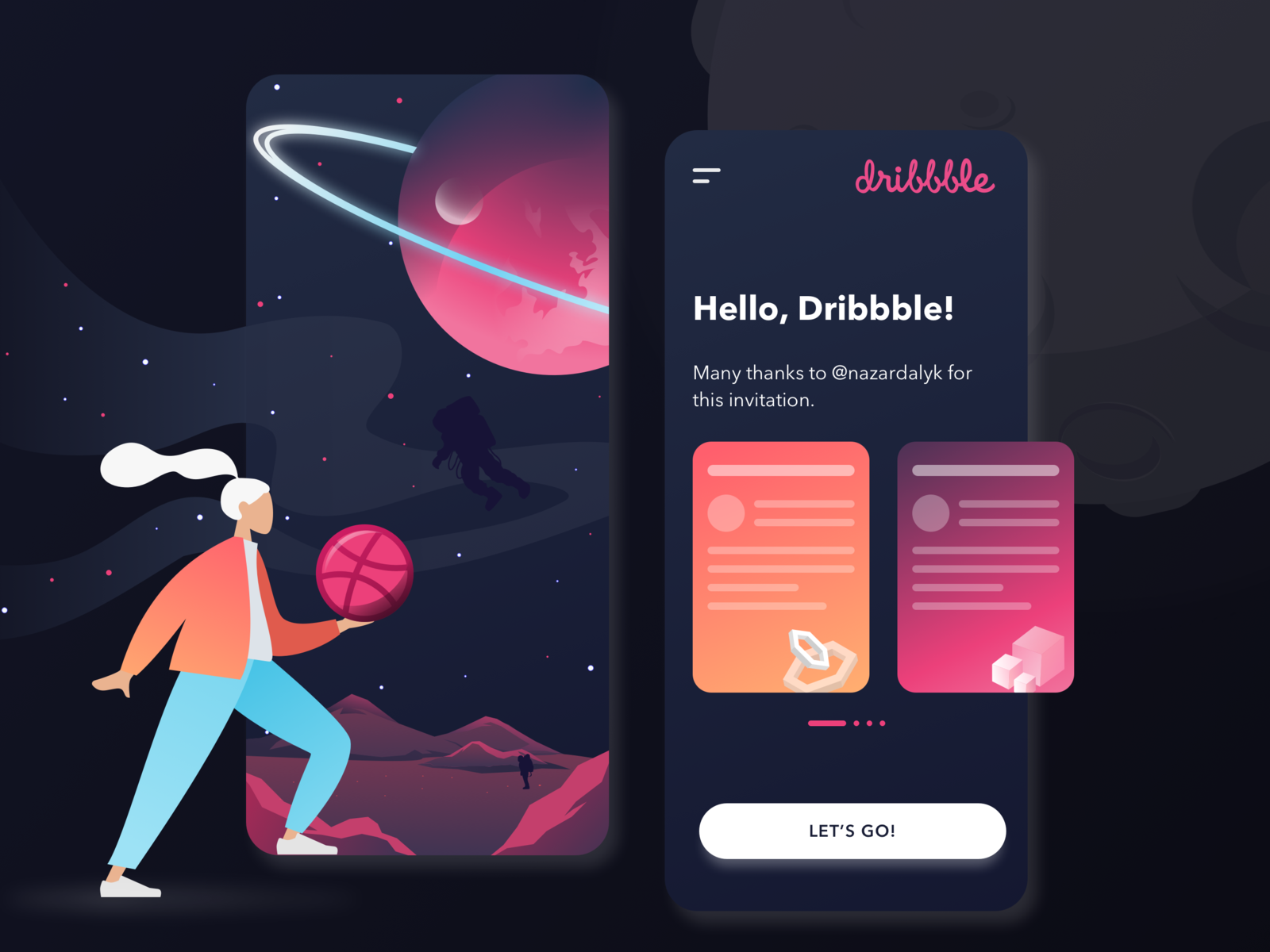 Hello, Dribbble! by Marta Savka on Dribbble