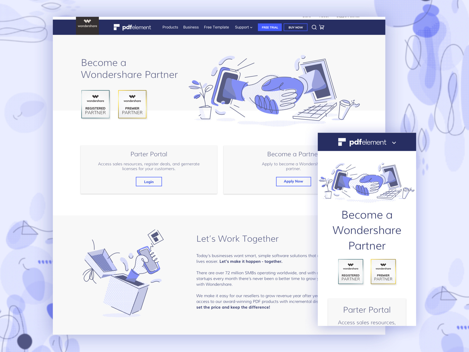 Partner Program - PDFelement / Wondershare by Terry Mota on Dribbble