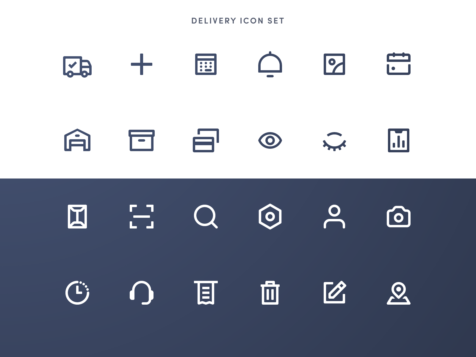 Delivery App Icons by Dima Panchenko on Dribbble