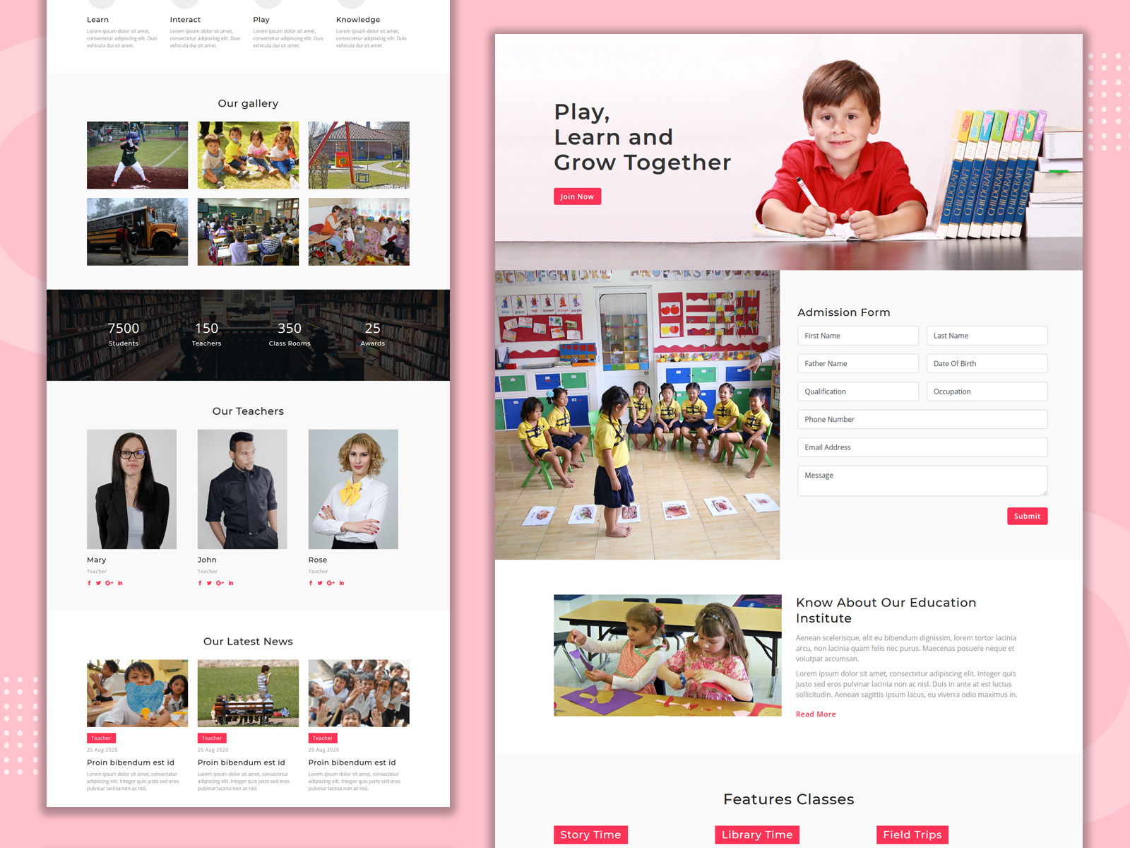 Play School Divi Layout by Pennyblack Templates on Dribbble