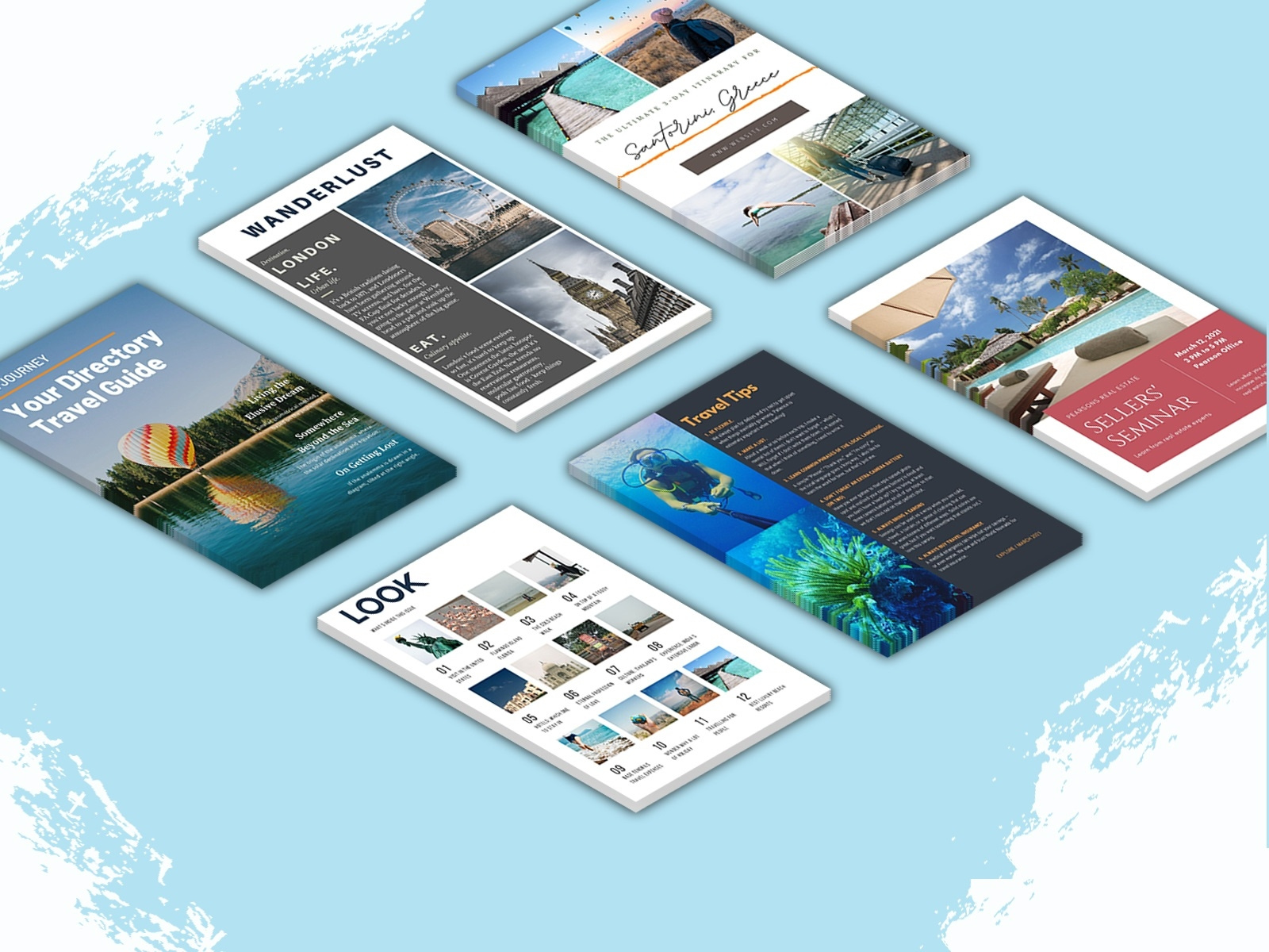 Travel Guide Flyer Canva Template by Pennyblack Templates on Dribbble