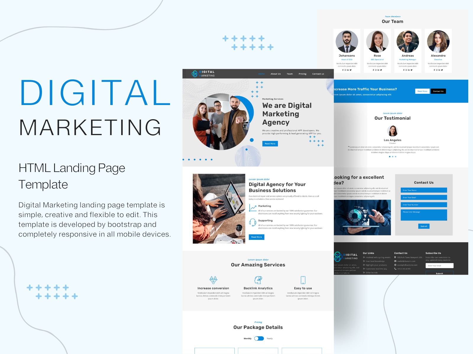 Digital Marketing – HTML Landing Page Template by Pennyblack Templates ...